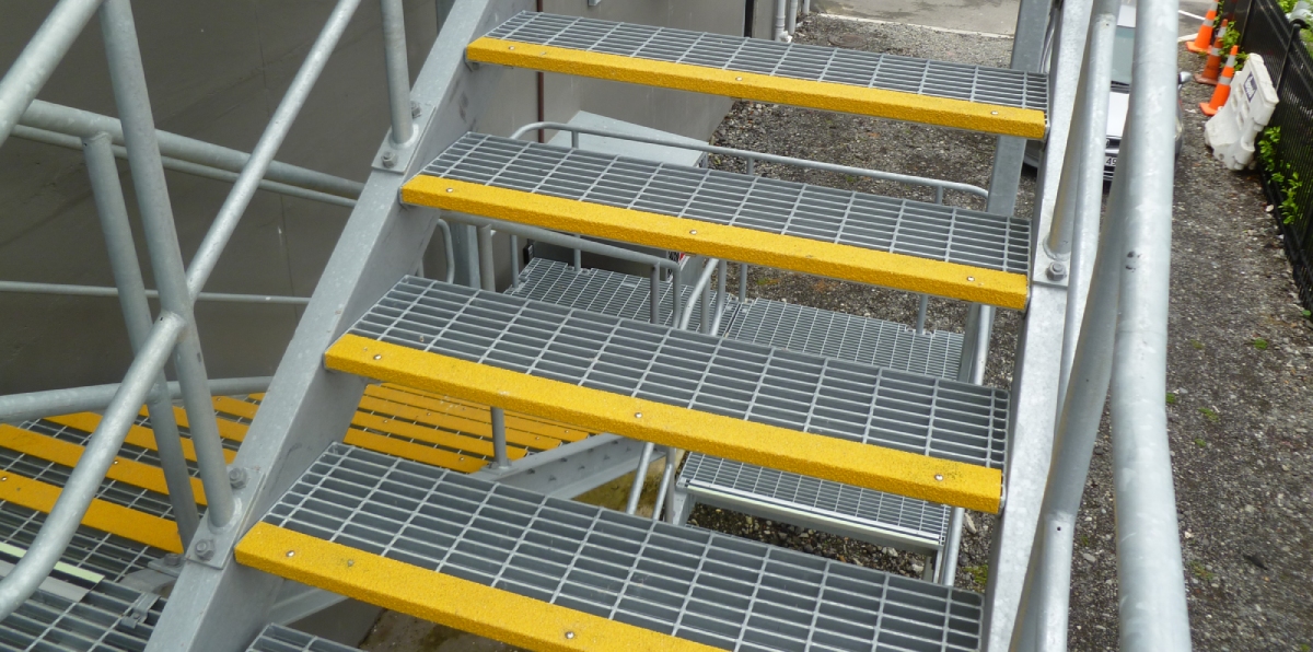 Steel Stair Treads Christchurch - Grated Stair Treads